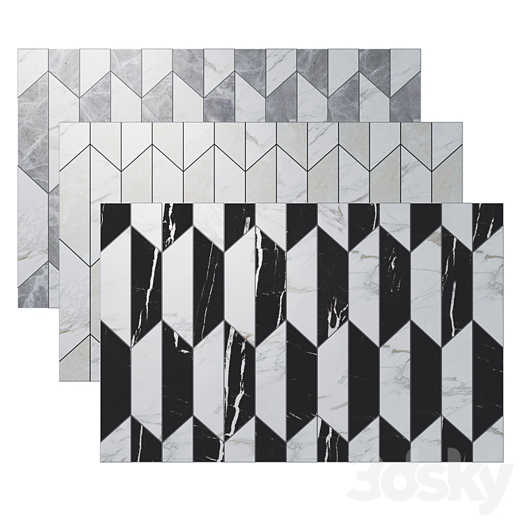 OM Modular mosaic “Momo” MADIQUE - Tile - 3D model