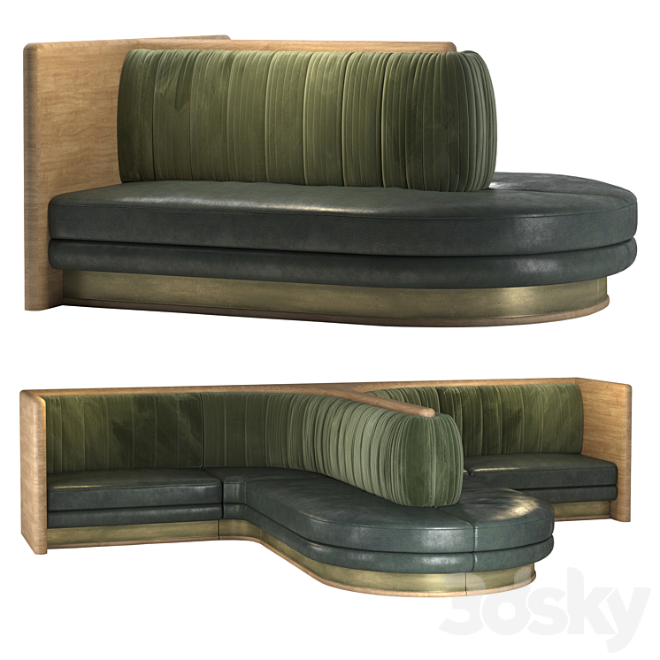 [3DSKY] D8-sofa For Restaurant 3D Model | NEW UPDATE 2023