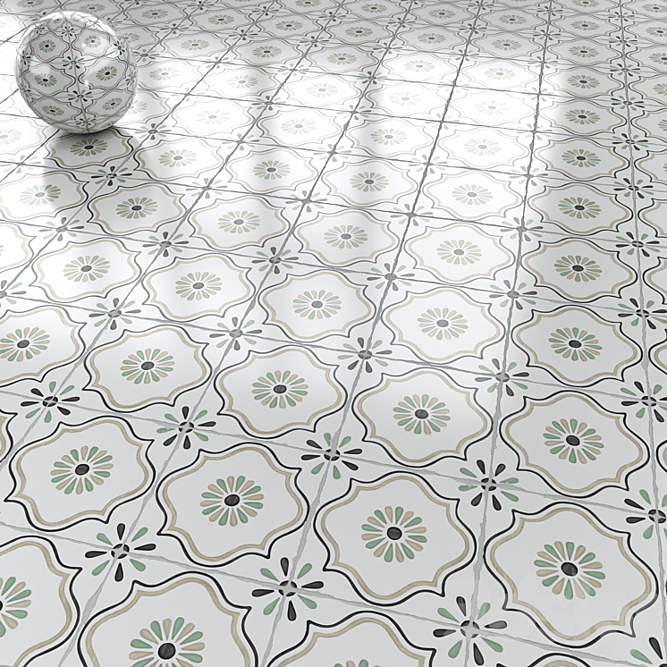 Peronda Tanger Sand Flower - Tile - 3D model