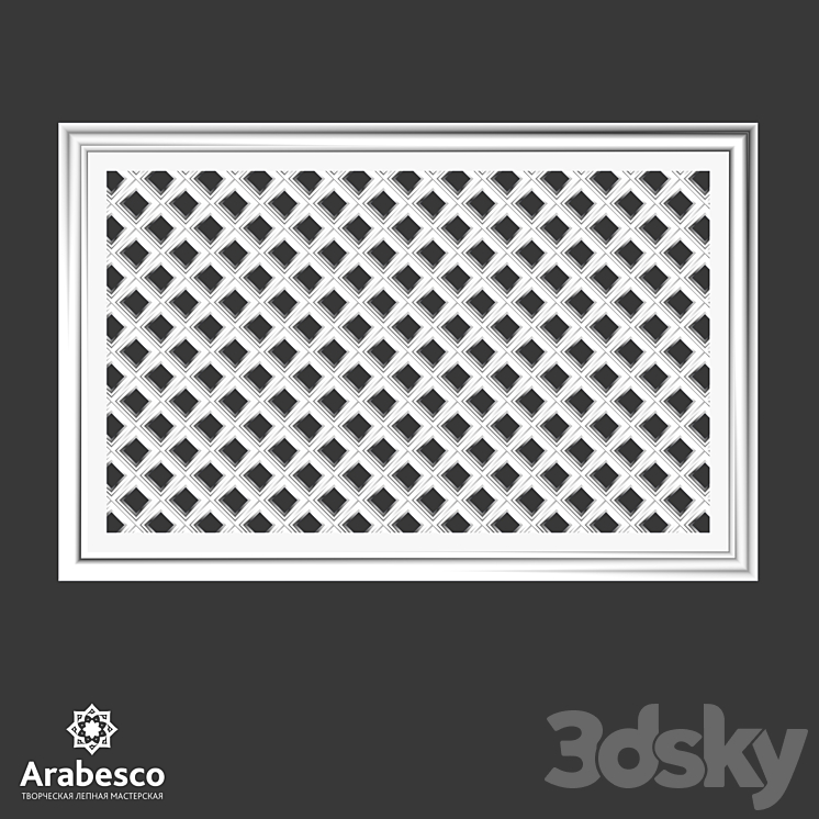Ventilation grill Br 14 OM - Decorative plaster - 3D model