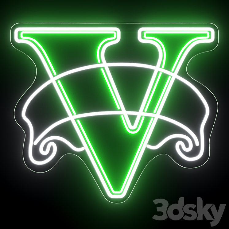 GTA|V Neon Sign - Neon - 3D model