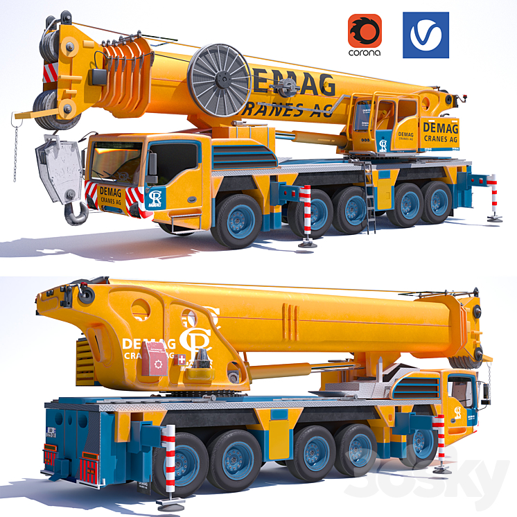 demag ac 220-5 crane - Transport - 3D model