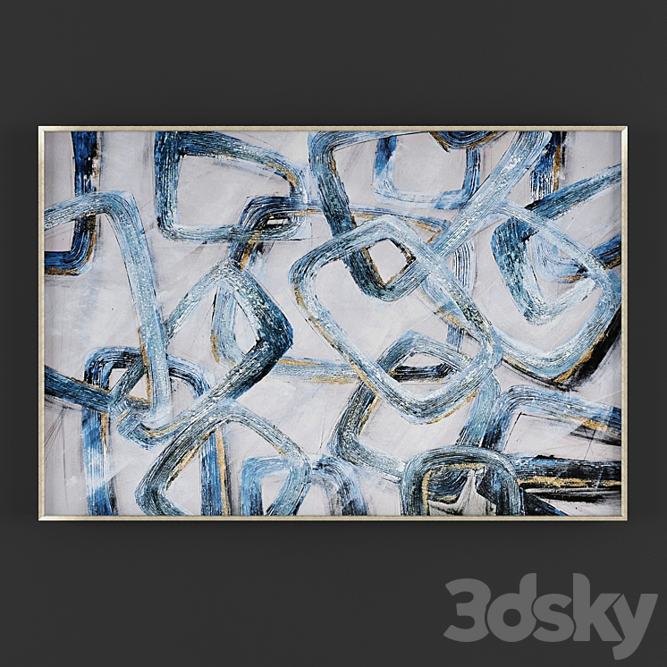 Collection of paintings N361 - Frame - 3D model