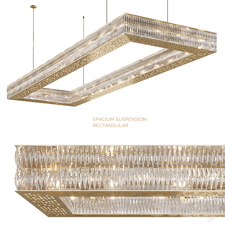 SPACIUM SUSPENSION RECTANGULAR _ CASTRO Lighting - Pendant light - 3D model