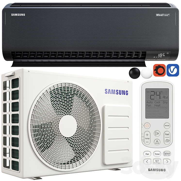 samsung air conditioner - Household appliance - 3D model