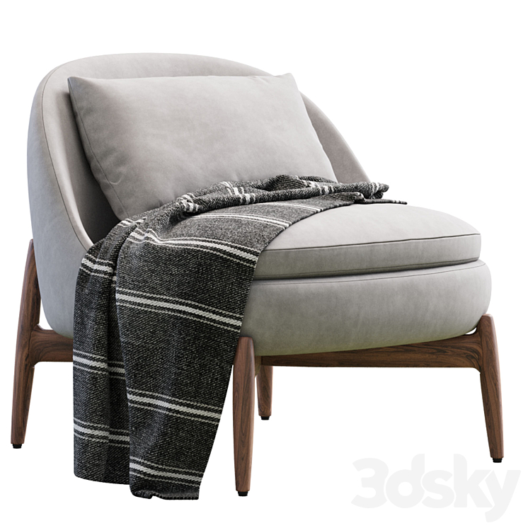 Armchair Sendai By Minotti - Arm chair - 3D model