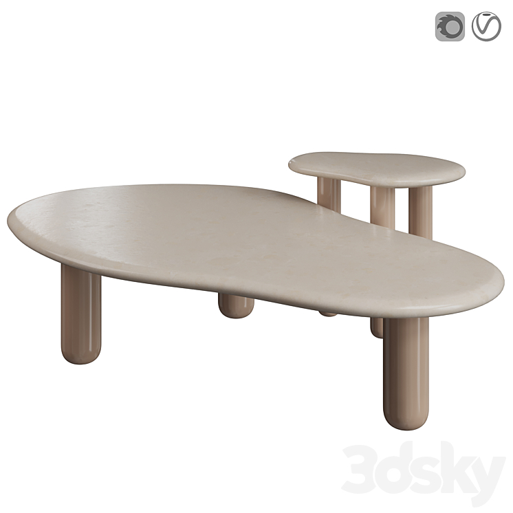 Sarah Ellison Piscina coffee & side table - Table - 3D model