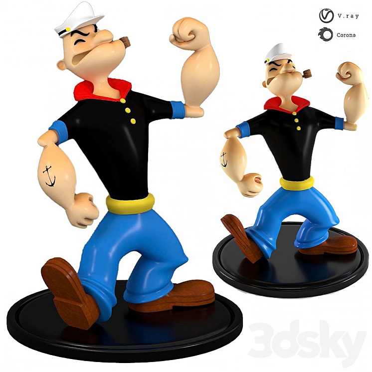 Popeye - Toy - 3D model