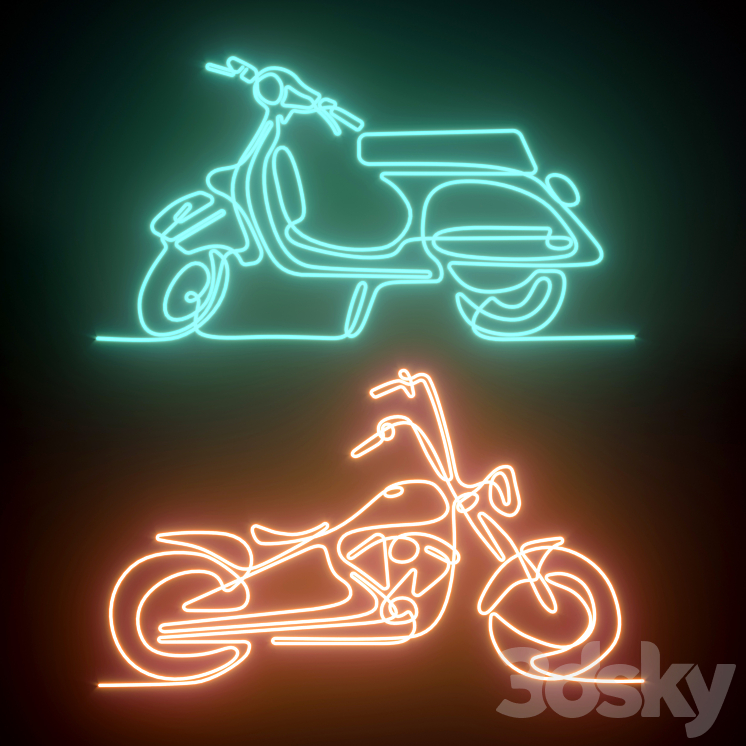 Light modules Set 185 Neon - Neon - 3D model