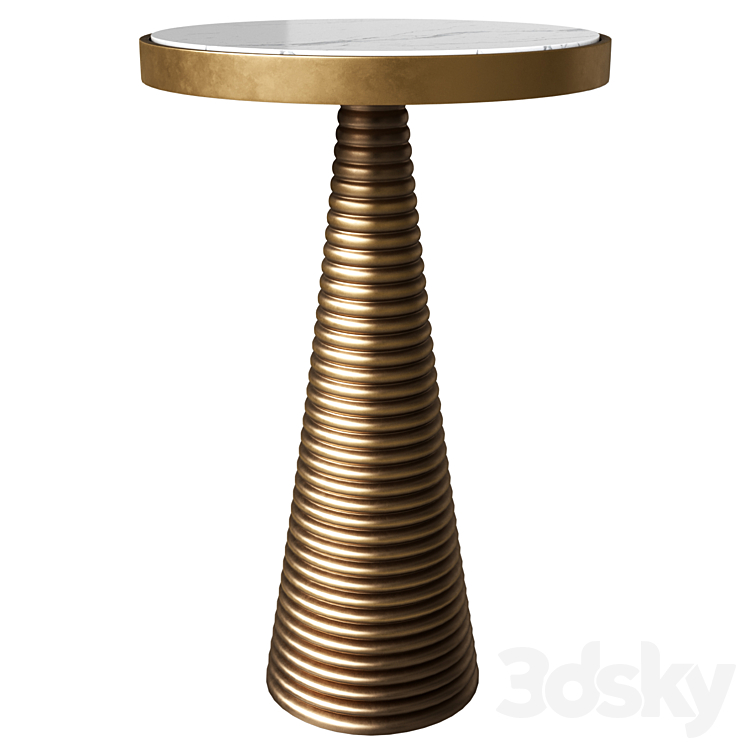 Side table - Antique Brass by OKA - Table - 3D model