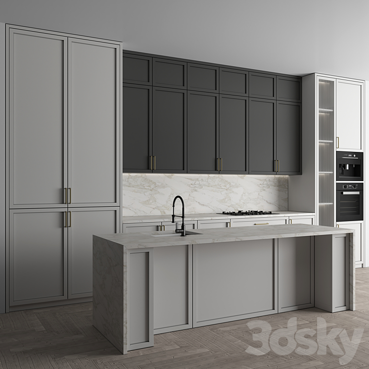Kitchen Modern 152 - Kitchen - 3D model