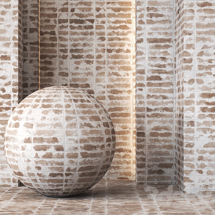Rustic Brick Texture 4K - Seamless - Brick - 3D model