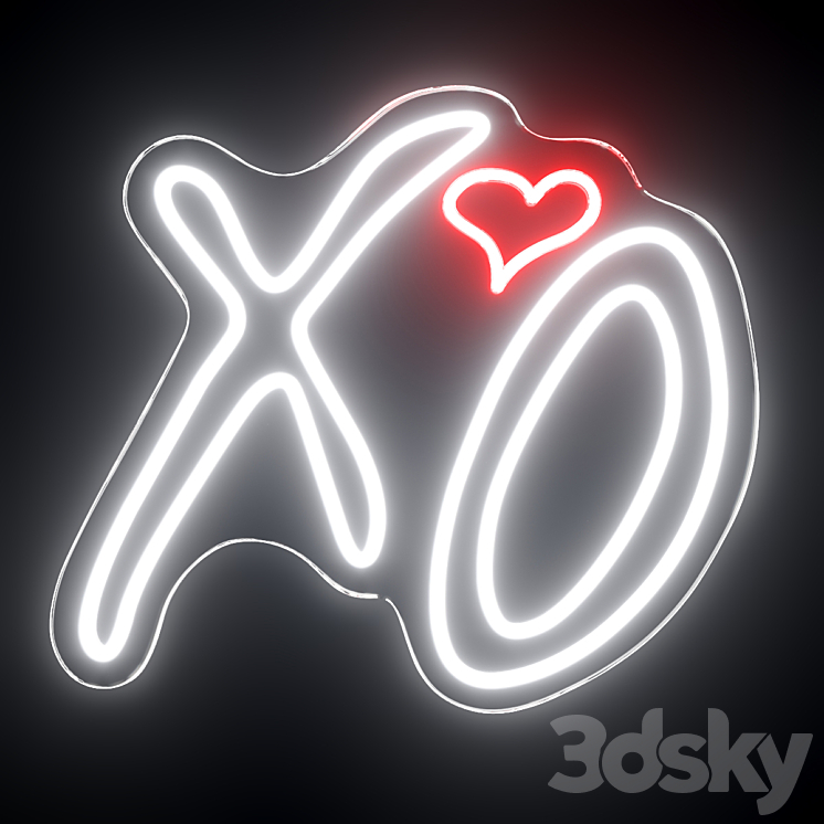 Xo Neon Sign - Neon - 3D model