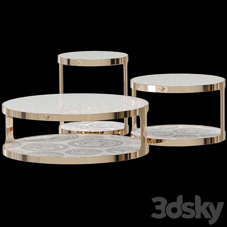versace home Medallion Coffee Table 2 - Table - 3D model