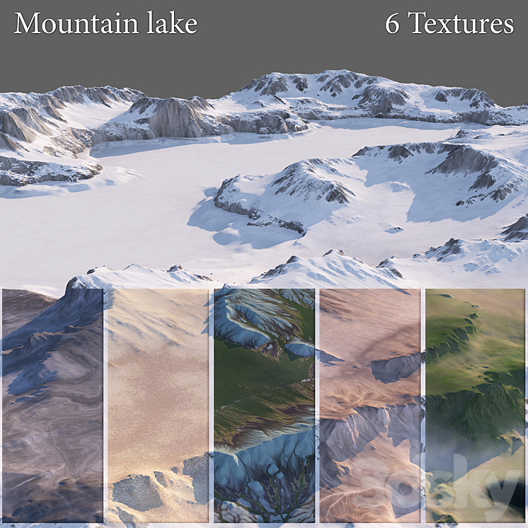 mountain lake - Environment elements - 3D model