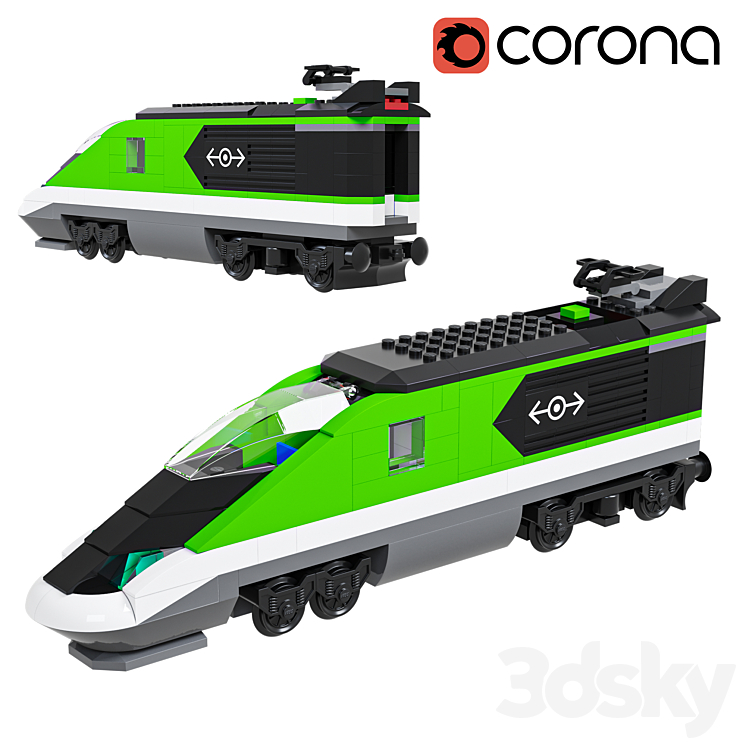 Lego Express Passenger Train - Toy - 3D model