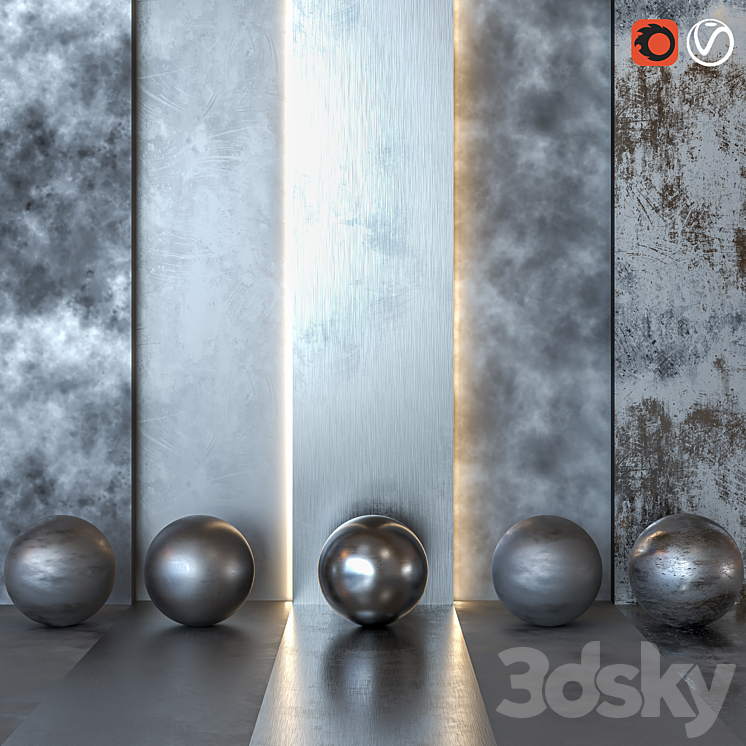 5 in 1 4k Silver Metal Pack Textures & Materials - Seamless - Vol 1 ...