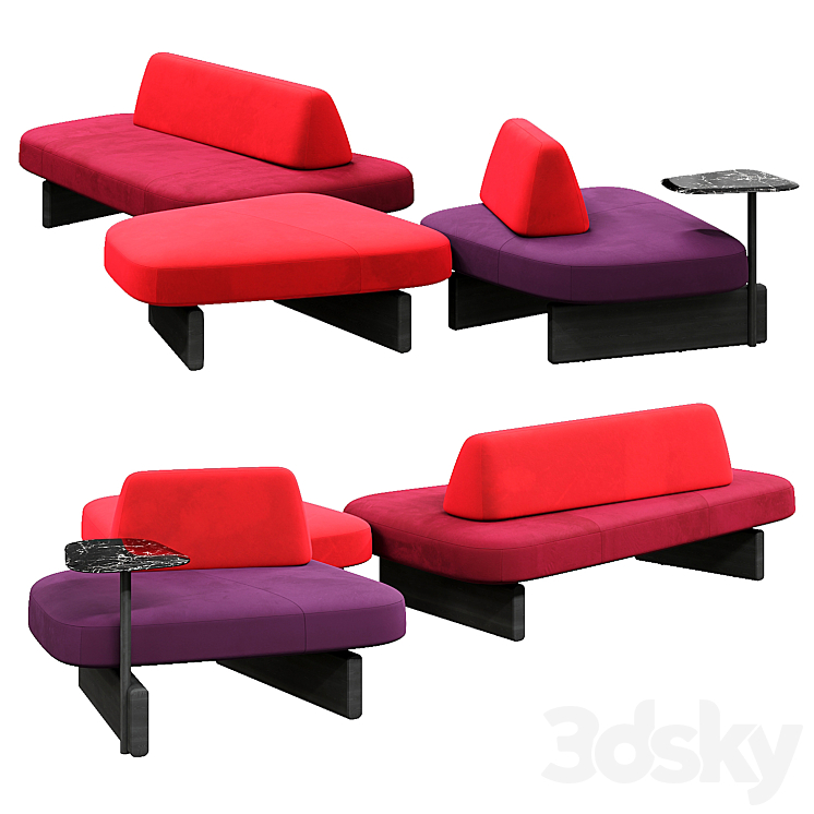 Public spaces seating and modular systems Ischia by Tacchini - Sofa ...