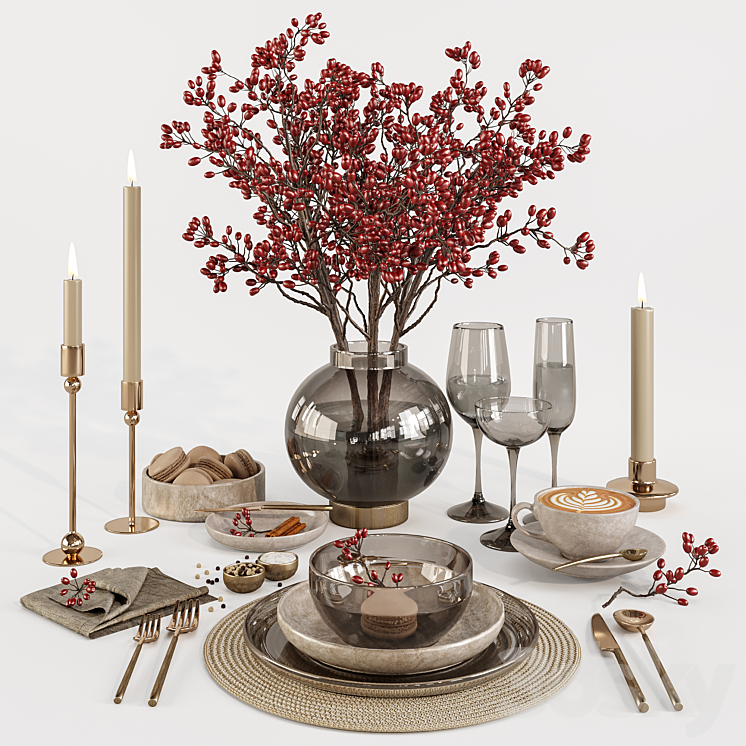 Kitchen Decor set5 - Tableware - 3D model