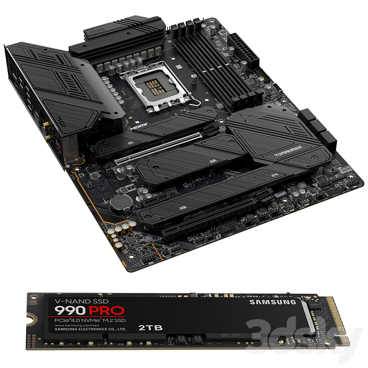 MSI Z790 Tomahawk - PC & other electronics - 3D model