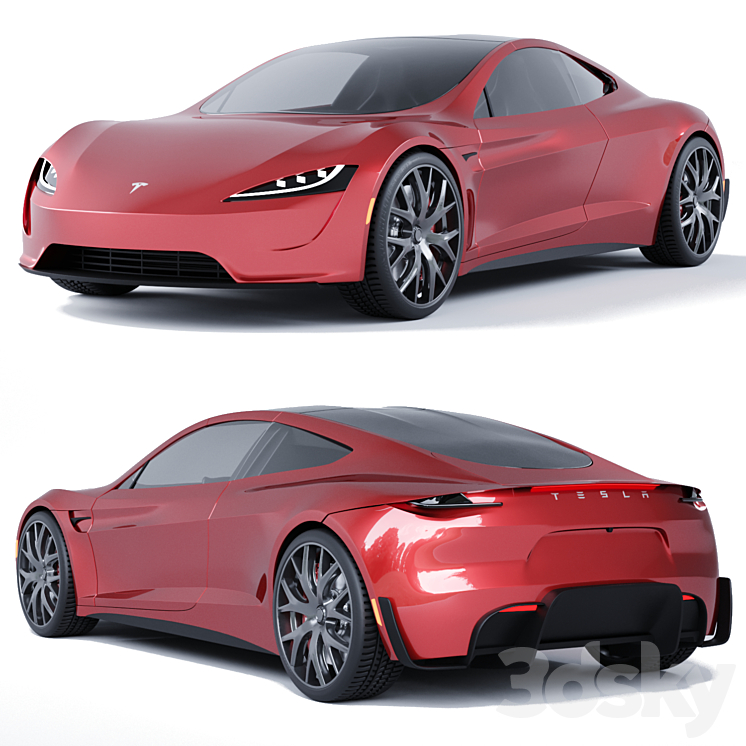 Tesla Roadster - Transport - 3D model
