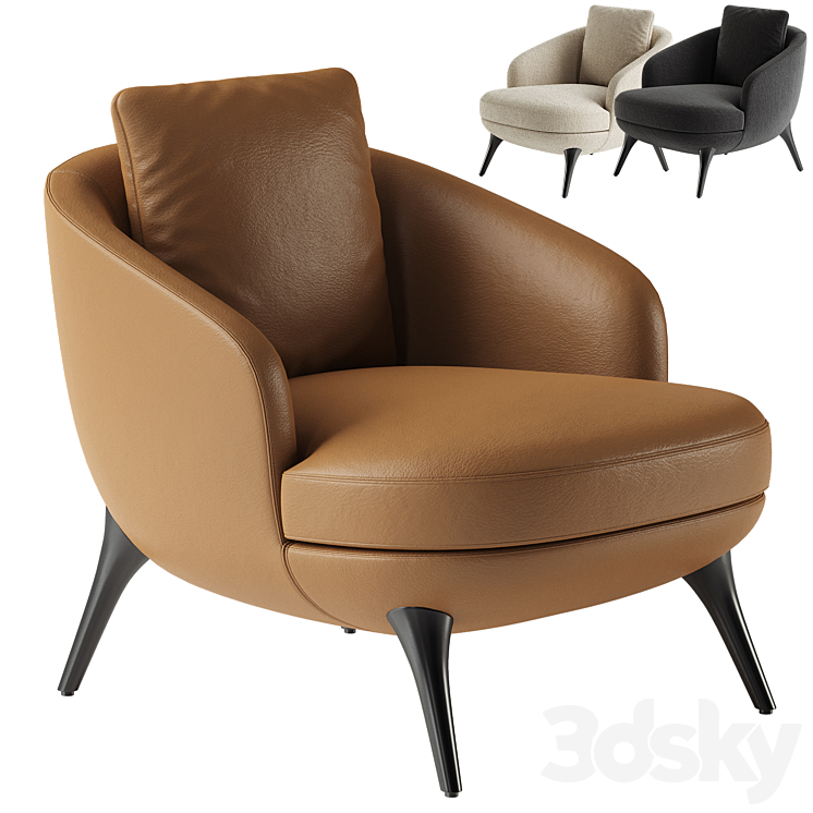 Raphael Armchair by Minotti - Arm chair - 3D model