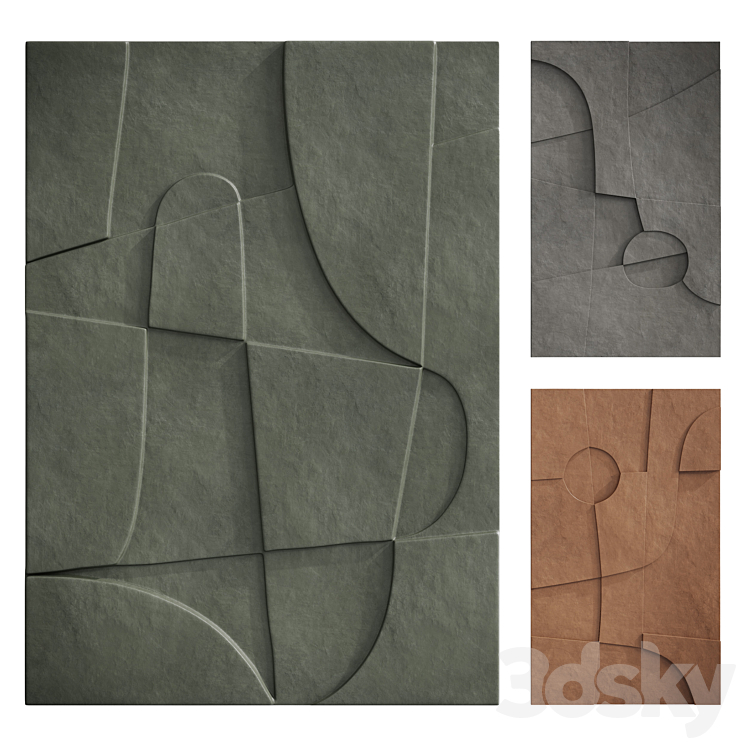 Contemporary Art Relief - Frame - 3D model