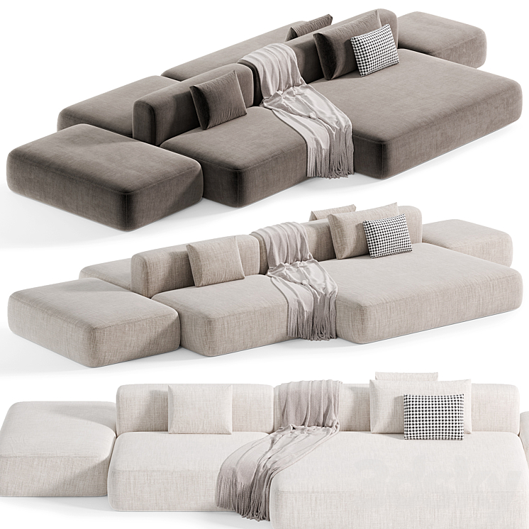 Cozy Island Modular Sofa By Mdfitalia - Sofa - 3D model