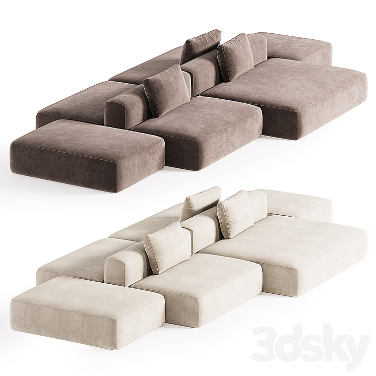 Cozy Island Modular Sofa - Sofa - 3D model