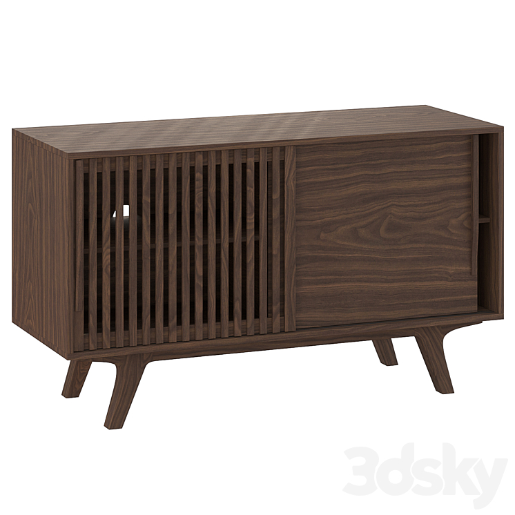Jokuna Walnut Media Unit - Sideboard & Chest of drawer - 3D model
