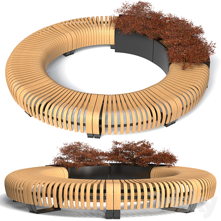 Nova C Bench 04 - Urban environment - 3D model
