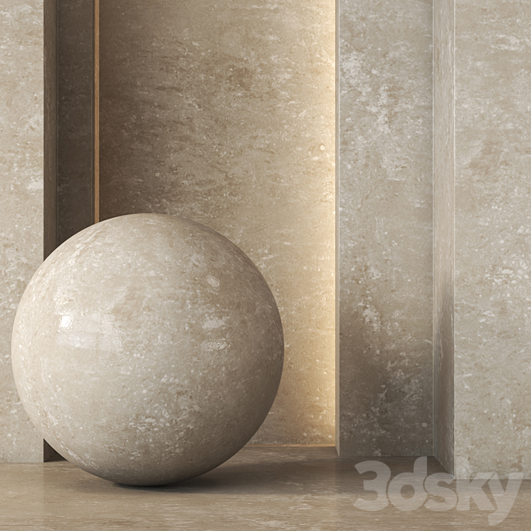 Travertine Texture 4K - Seamless - Stone - 3D model