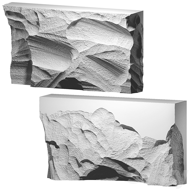 set of gypsum 14 - Sculpture - 3D model