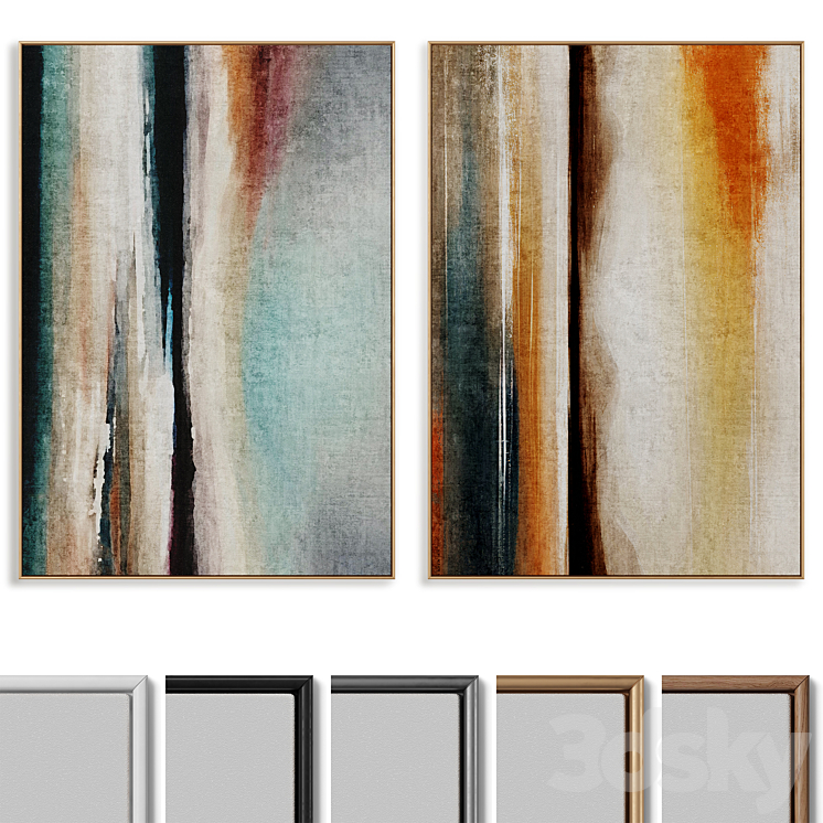 Abstract Painting Frame set 01 - Frame - 3D model