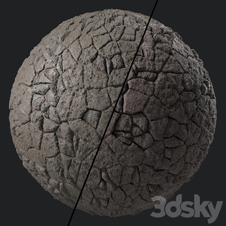 Pavement Materials 98- Rock Materials | Sbsar Pbr 4k Seamless - Stone ...