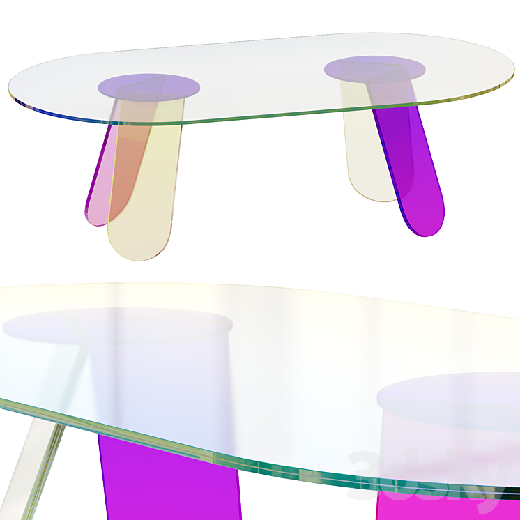 Shimmer tavoli Dining Oval Table - Table - 3D model