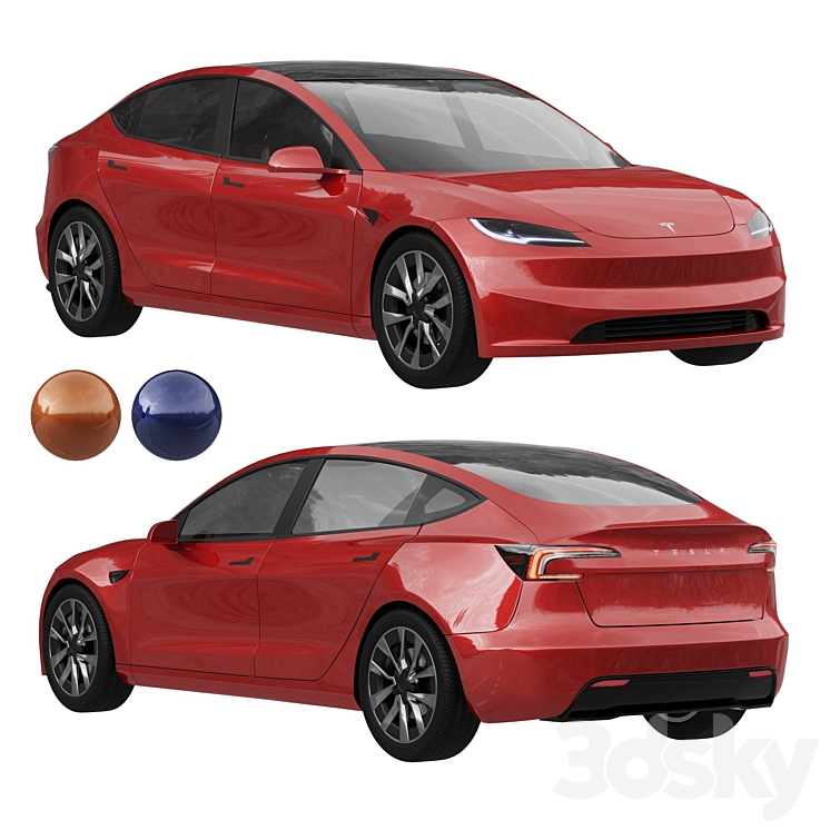 Tesla Model 3 - Transport - 3D model