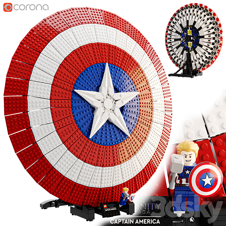 Lego Super Heroes | Captain America's Shield 76262 | Marvel - Toy - 3D ...
