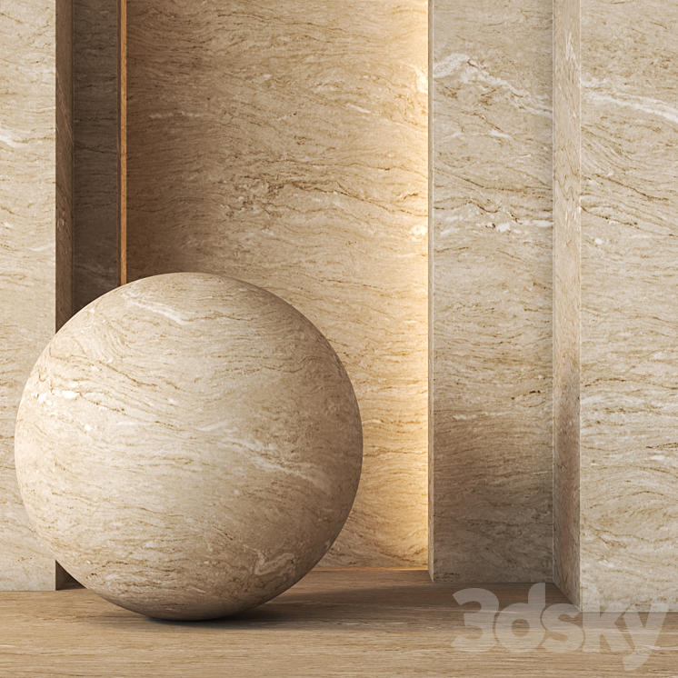 Travertine Texture 4K - Seamless - Stone - 3D model