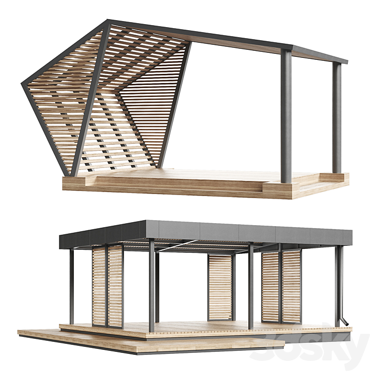 Gazebo (scene) outdoor - Other - 3D model