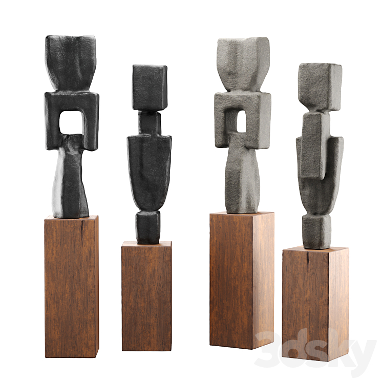 Constractive modern figures sculptures - Sculpture - 3D model