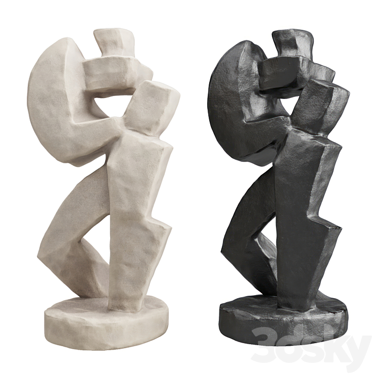 Cubist Man figure art - Sculpture - 3D model