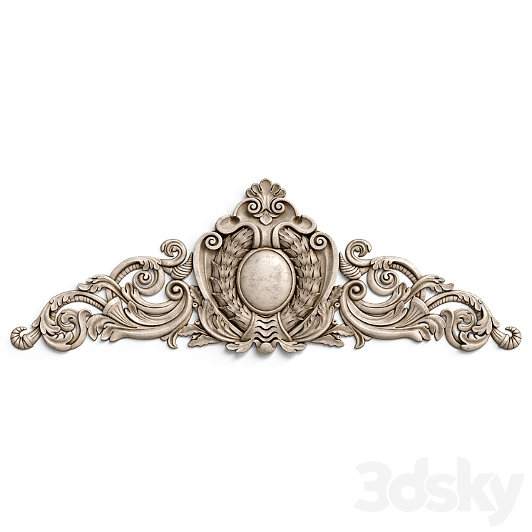 Cartouche 015 - Decorative plaster - 3D model