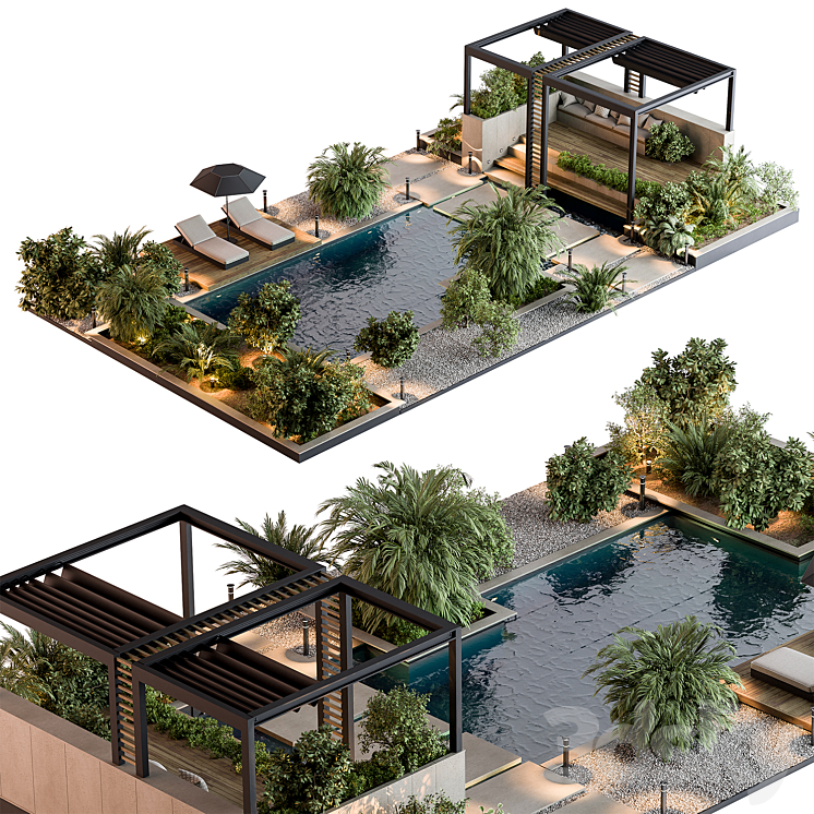 Landscape Furniture Pool 107 - Other - 3D model