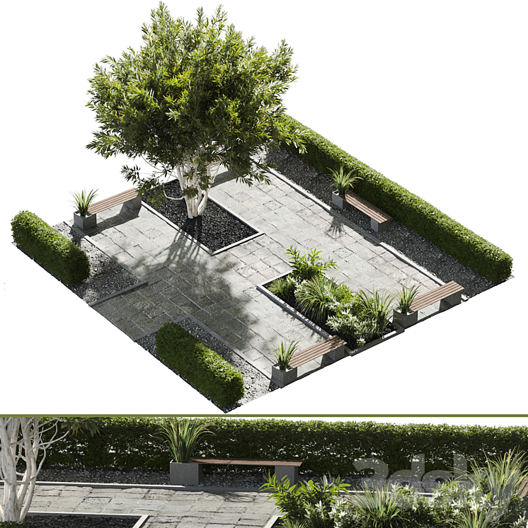 Town Square Landscape 16 - Other - 3D model