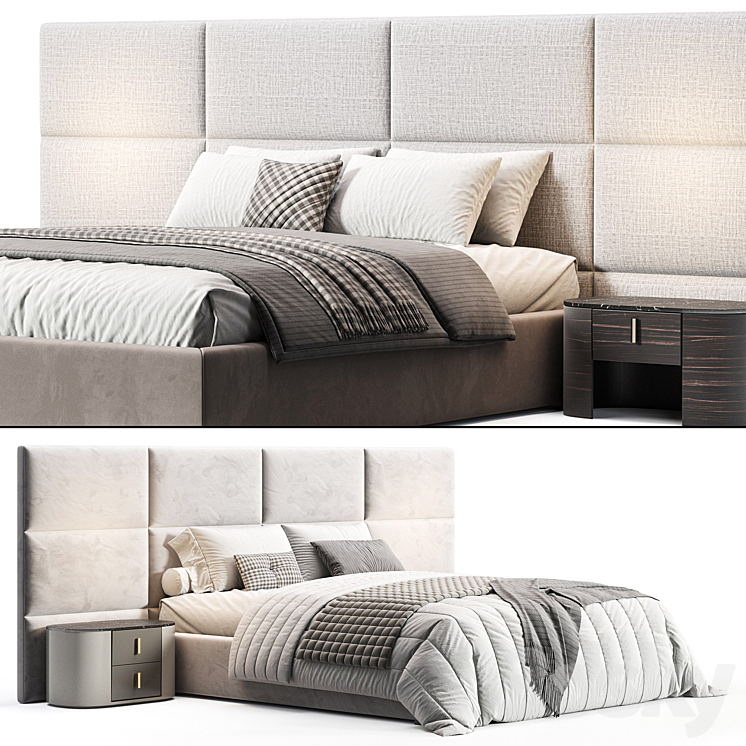 BED BOISERIE JOE GARZONE - Bed - 3D model