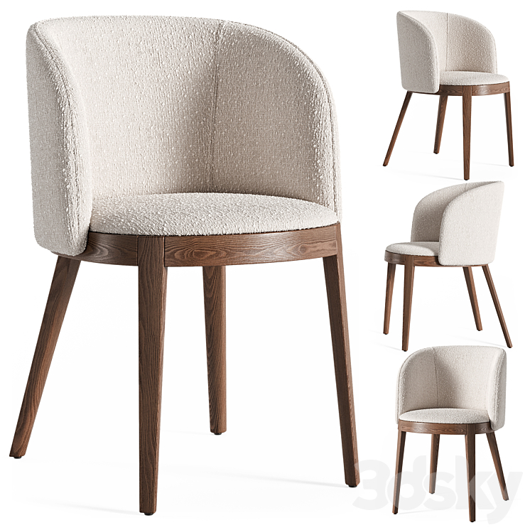 Calligaris Adel wood armchair - Chair - 3D model