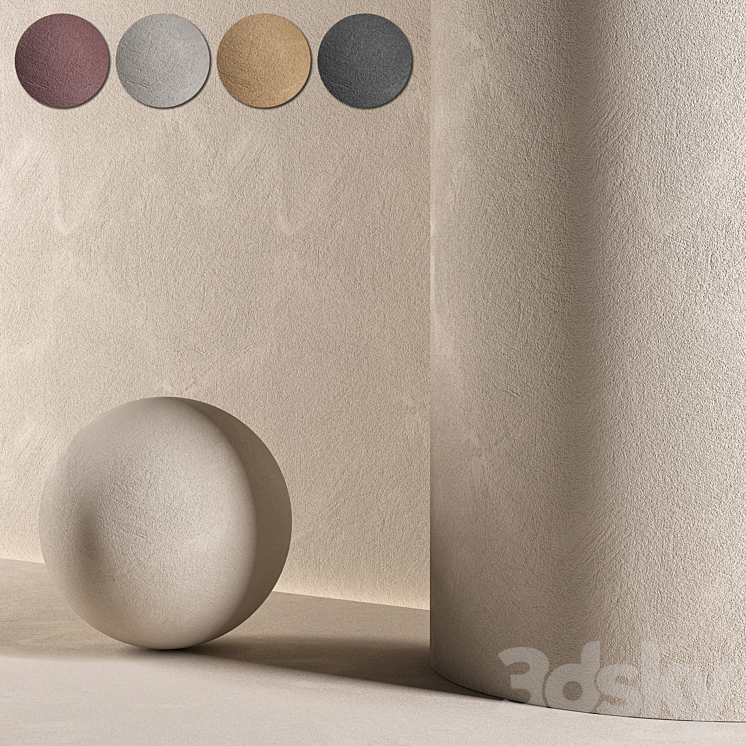 Plaster Material 101 - Stone - 3D model