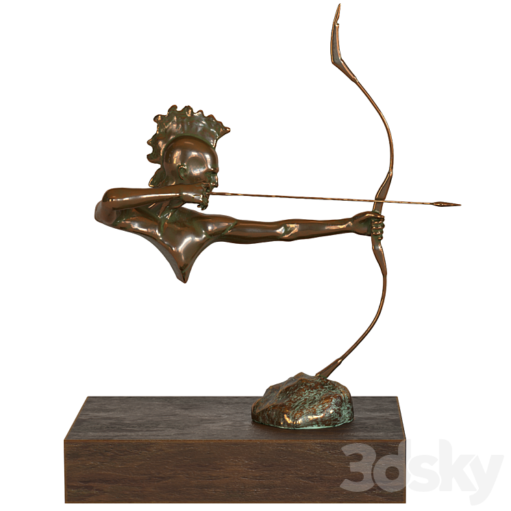 Archer sculpture - Sculpture - 3D model