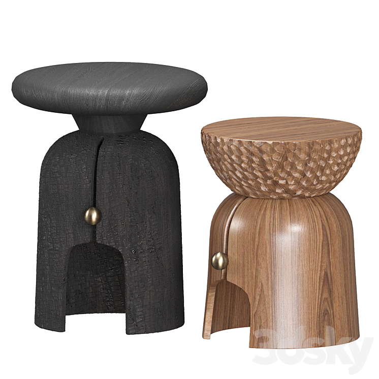 Mars and Venus side tables by Modu Studio - Table - 3D model